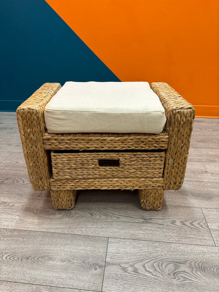 Wicker Stool with Drawer – findedmonton