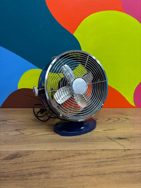 Intertek Blue Electric Table Fan – findedmonton